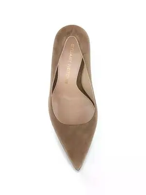 STUART WEITZMAN Pointed-toe Suede Pumps