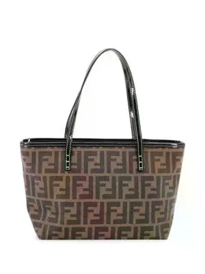 Fendi Roll Printed Zucca Coated Canvas Small Tote Bag