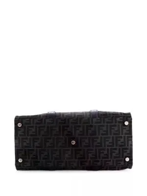 Fendi Convertible Open Zucca Jacquard Fabric And Leather Large Tote Bag