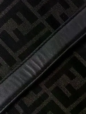 Fendi Convertible Open Zucca Jacquard Fabric And Leather Large Tote Bag