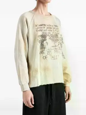 SAITOS Are You Proud? Waffle-knit Long-sleeve T-shirt