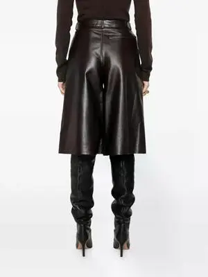 JOSEPH Asia Nappa-leather Cropped Trousers