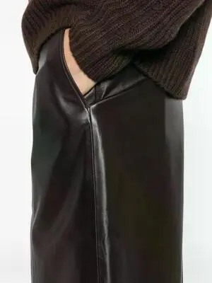 JOSEPH Asia Nappa-leather Cropped Trousers
