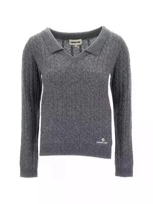 SHUSHU/TONG V-neck Sweater - Grey