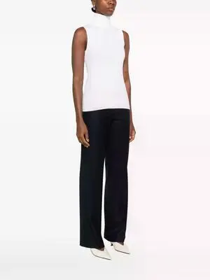 ALLUDE Ribbed-knit Roll-neck Top