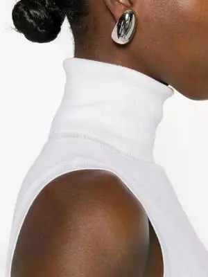 ALLUDE Ribbed-knit Roll-neck Top