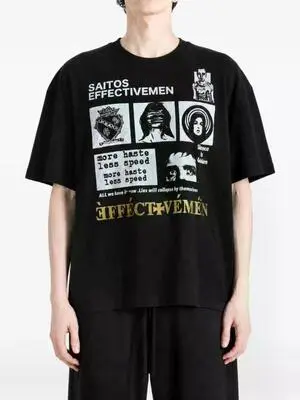 SAITOS Graphic-print Cotton T-shirt