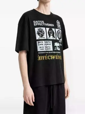 SAITOS Graphic-print Cotton T-shirt