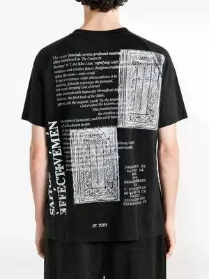 SAITOS Graphic-print Raglan-sleeve T-shirt