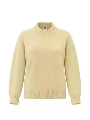 ANDRÈ MAURICE Ribbed-knit Mock-neck Sweater