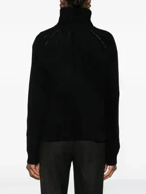 ALLUDE Roll-neck Raglan-sleeve Sweater