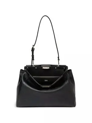 Fendi Medium My Peekaboo Mirror-embroidered Handbag - Black