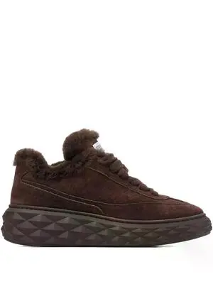 JIMMY CHOO Diamond Maxi Retro F Suede Sneakers - Brown