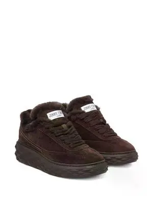 JIMMY CHOO Diamond Maxi Retro F Suede Sneakers