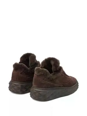 JIMMY CHOO Diamond Maxi Retro F Suede Sneakers