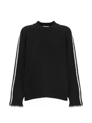 OLIVER LATTUGHI Whipstitch-trim Sweater - Black
