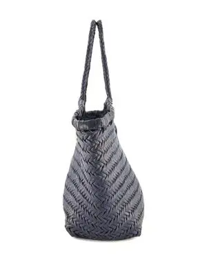 Dragon Diffusion Leather Woven Tote Bag - Blue