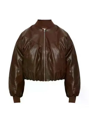 Nike Swoosh-logo Bomber Jacket - Brown