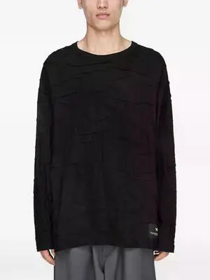 Y3 Pleated Oversized Long-sleeve T-shirt