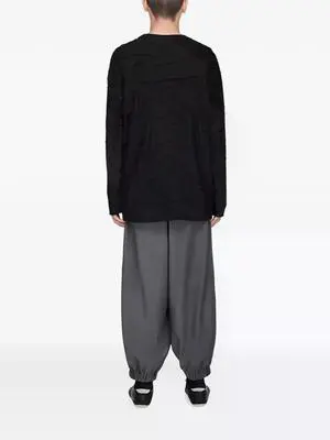 Y3 Pleated Oversized Long-sleeve T-shirt