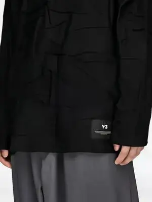 Y3 Pleated Oversized Long-sleeve T-shirt