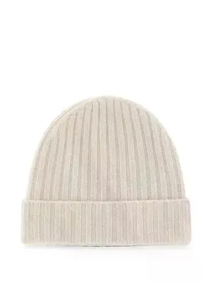Boggi Milano Beanie In Cashmere - Neutrals
