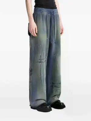 SAITOS Graphic-print Drawstring Track Pants
