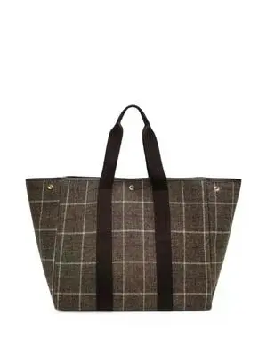 Rue De Verneuil Medium Traversée Check-pattern Tote Bag