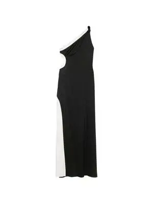 Alice + Olivia Gwendolyn Asymmetric Cutout Maxi Dress - Black