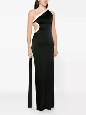 Alice + Olivia Gwendolyn Asymmetric Cutout Maxi Dress