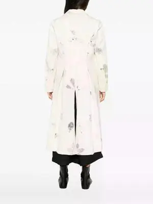 LOÏS DIONISIO Leaf-print Single-breasted Coat