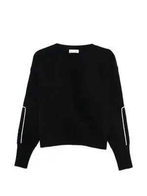 ROBERTO COLLINA Ribbed-knit Embroidered Sweater - Blue