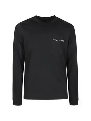 Moncler Logo-print Long-sleeve T-shirt - Black