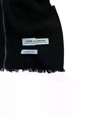 Comme Des Garçons X William Welstead Striped Frayed Scarf