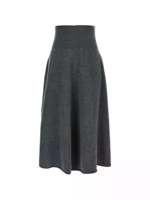 Extreme Cashmere N°388 Ease Flared Midi Skirt - Grey