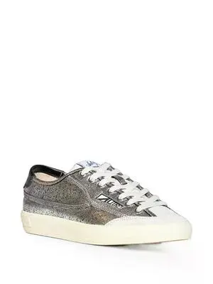 AUTRY Cracked Laminated Leather Sneakers