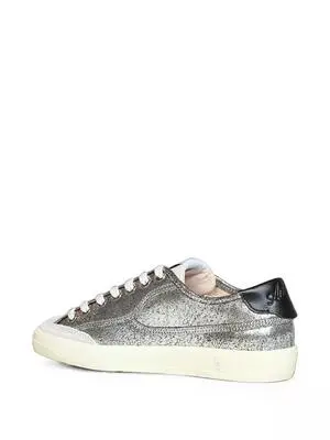 AUTRY Cracked Laminated Leather Sneakers