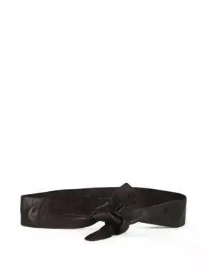 CORTANA Jin 4 Tie-fastening Leather Belt - Brown