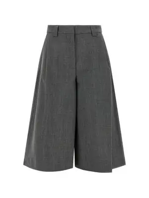 THELATEST Dakota Pleated Bermuda Shorts - Grey