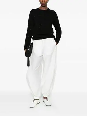 Fabiana Filippi Sequin-embellished Ribbed-knit Sweater - Black