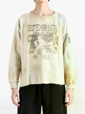 SAITOS Are You Proud? Long-sleeve T-shirt - Neutrals
