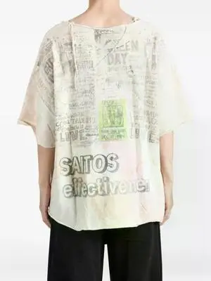 SAITOS Green Day Raw-cut T-shirt