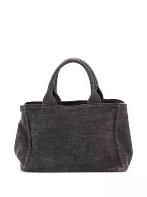 Prada Robot Convertible Embellished Denim Mini Tote Bag
