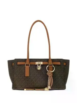 Michael Kors Hamilton Moderne Small Signature Logo Satchel - Brown