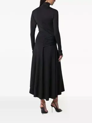 Victoria Beckham Letice Knotted-detail Midi Dress - Black