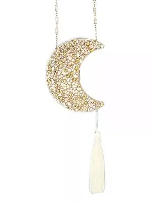 Judith Leiber Crescent Moon Crystal-embellished Mini Bag