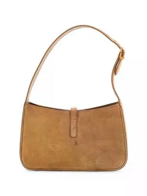 Saint Laurent Le 5 A 7 Hobo Lizard Embossed Nubuck Small Shoulder Bag