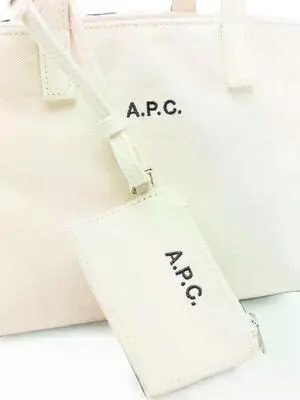 A.p.c. Small Le Drummer Logo-print Tote Bag - Neutrals