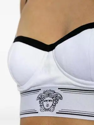 Versace Logo-print Bra