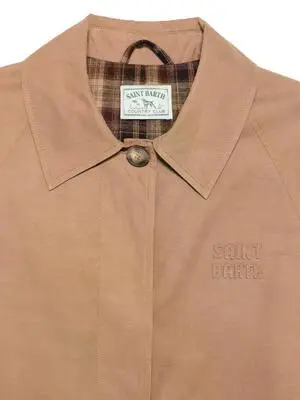 MC2 SAINT BARTH Lion Belted Logo-embroidered Coat